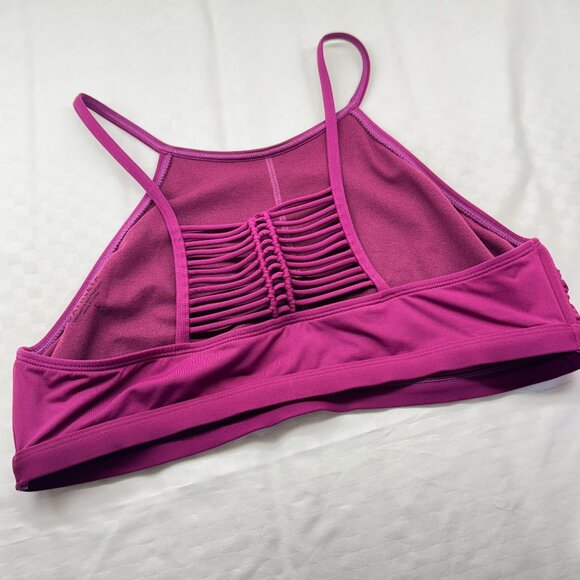 Athleta | Swim | Athleta Macrame High Neck Bikini Top In Velvet Plum ...